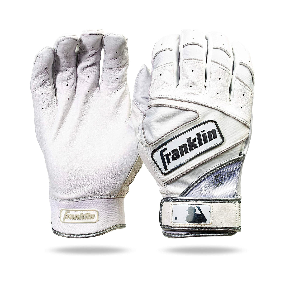 Guanteletas Beisbol Franklin Powerstrap Chrome Blanco ADULTO – Beisbolmania