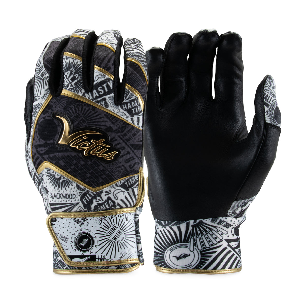 Guanteletas Beisbol Victus Nox Negro Dorado ADULTO – Beisbolmania