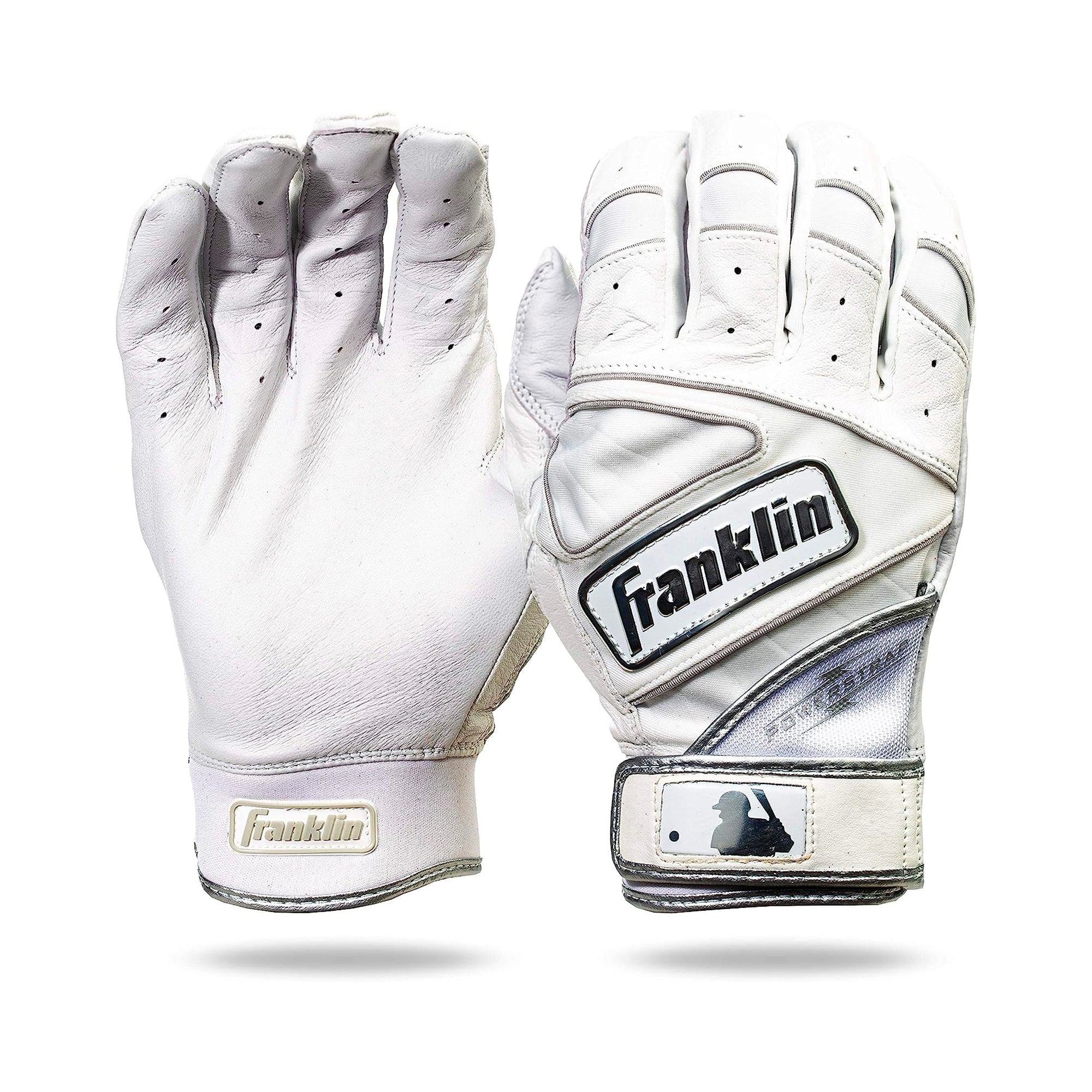 Guanteletas Beisbol Franklin Powerstrap Chrome Blanco ADULTO – Beisbolmania