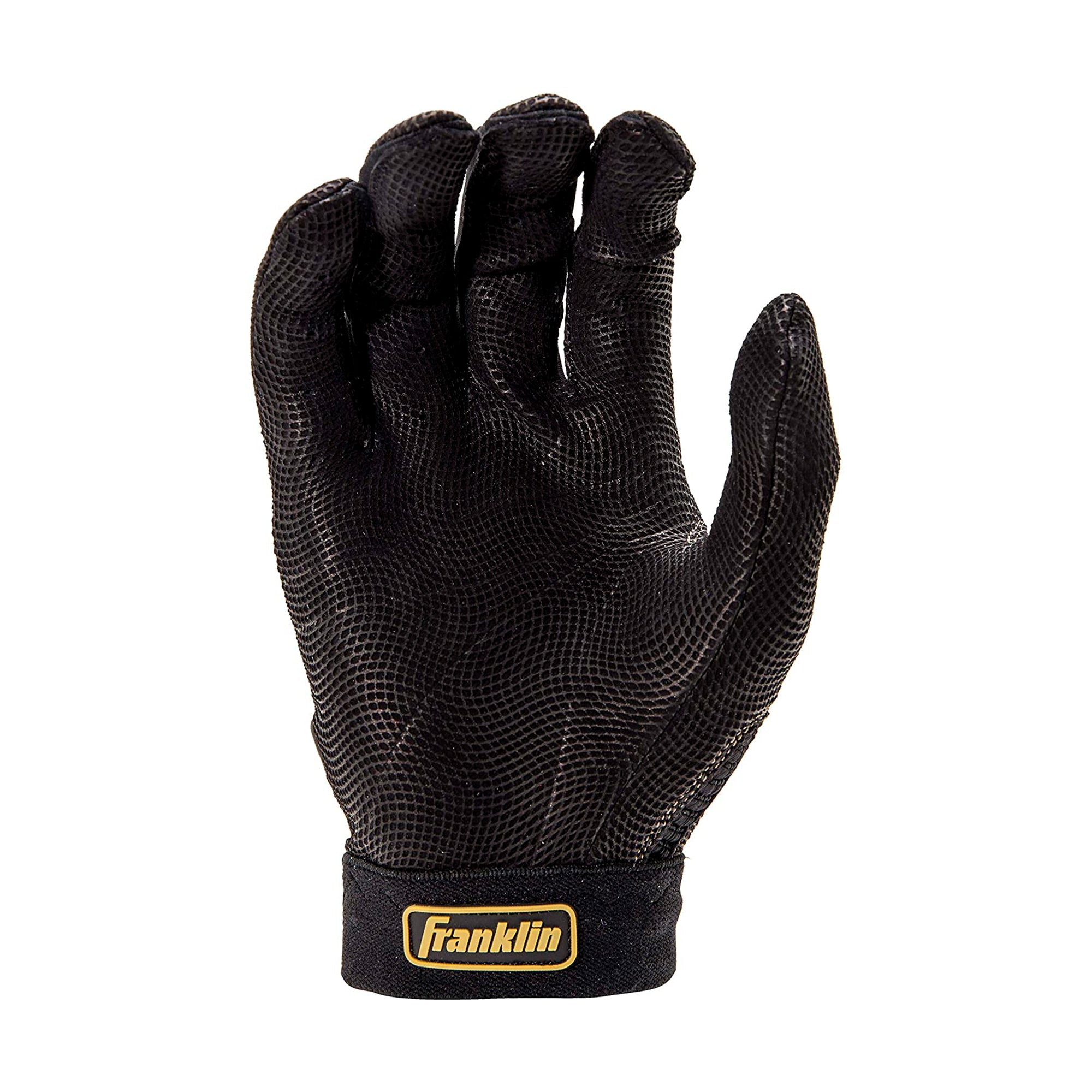Guanteletas Beisbol Franklin Pro Classic Negro Dorado ADULTO – Beisbolmania