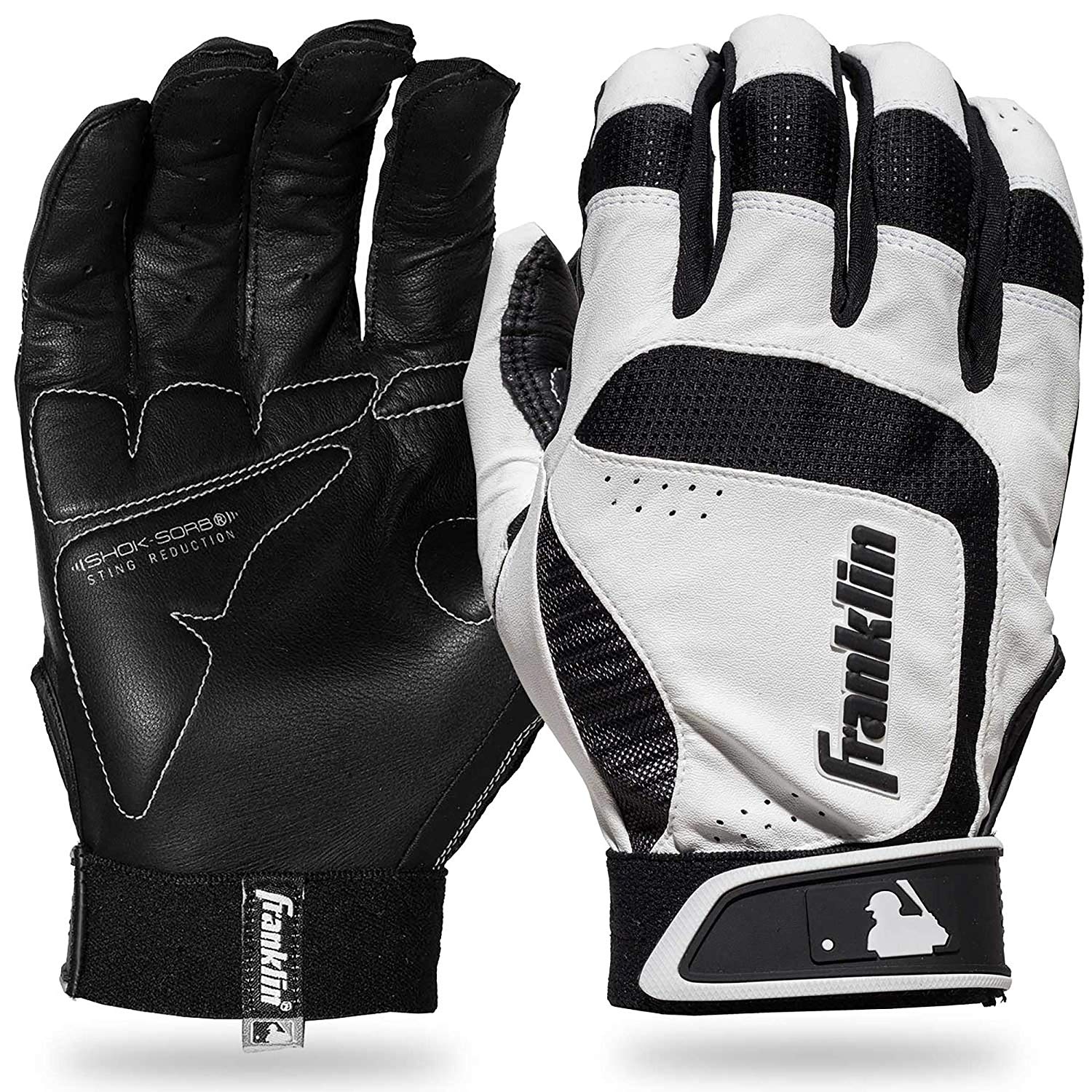 Guanteletas Beisbol Franklin Shok Sorb Neo Blanco Negro ADULTO ...